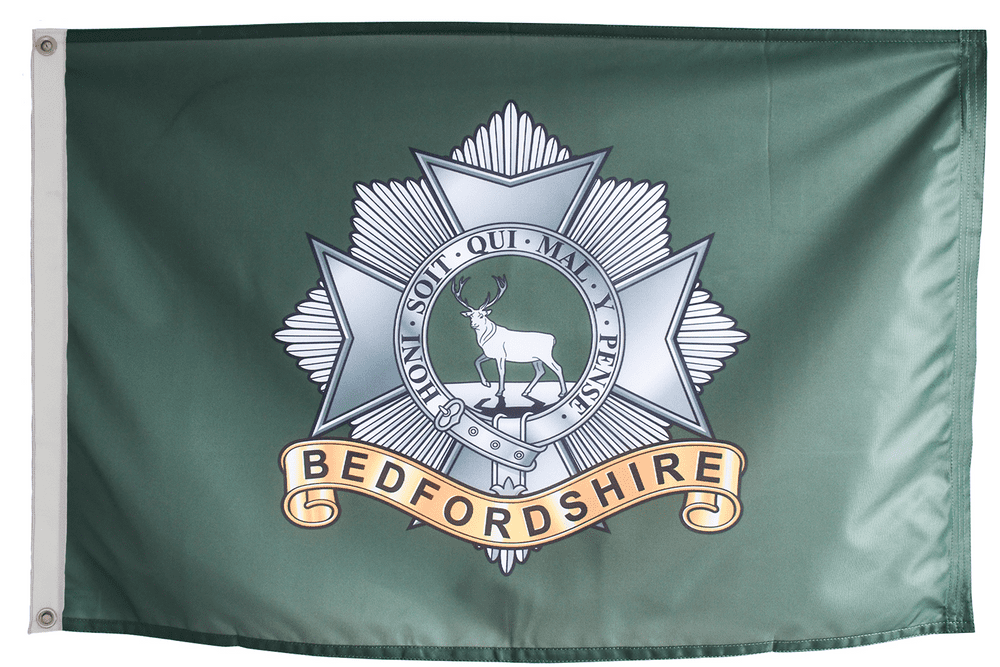 Bedfordshire Regiment British Army Flag with Eyelets