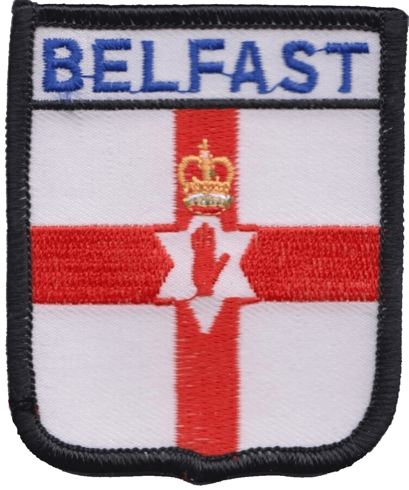 Belfast Northern Ireland Flag Embroidered Patch a477