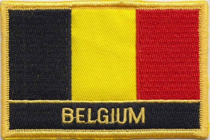 Belgium Embroidered Rectangular Patch