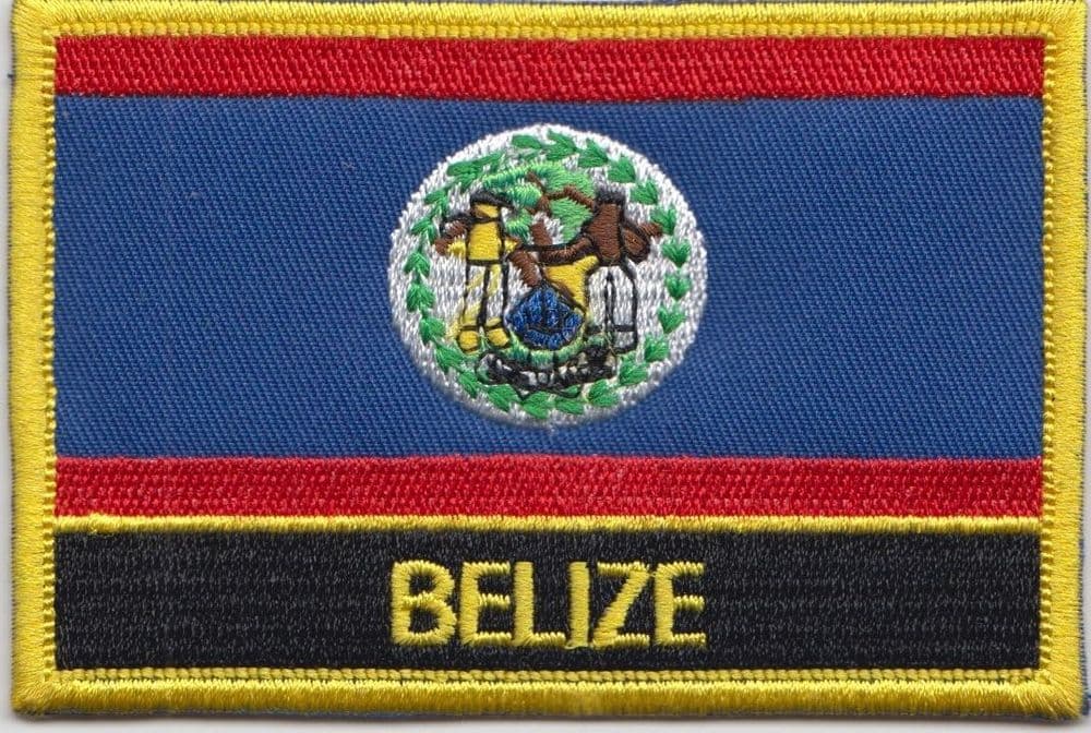 Belize Embroidered Rectangular Patch