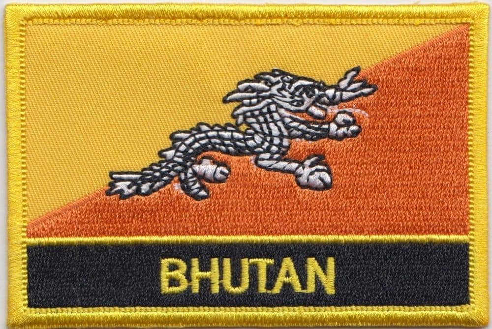 Bhutan Embroidered Rectangular Patch