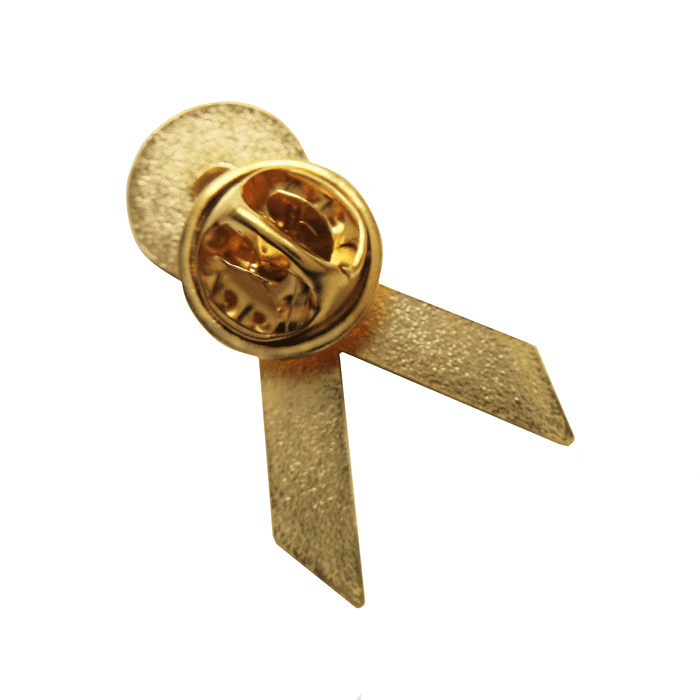 Black Funeral Mourning Ribbon Pin Badge