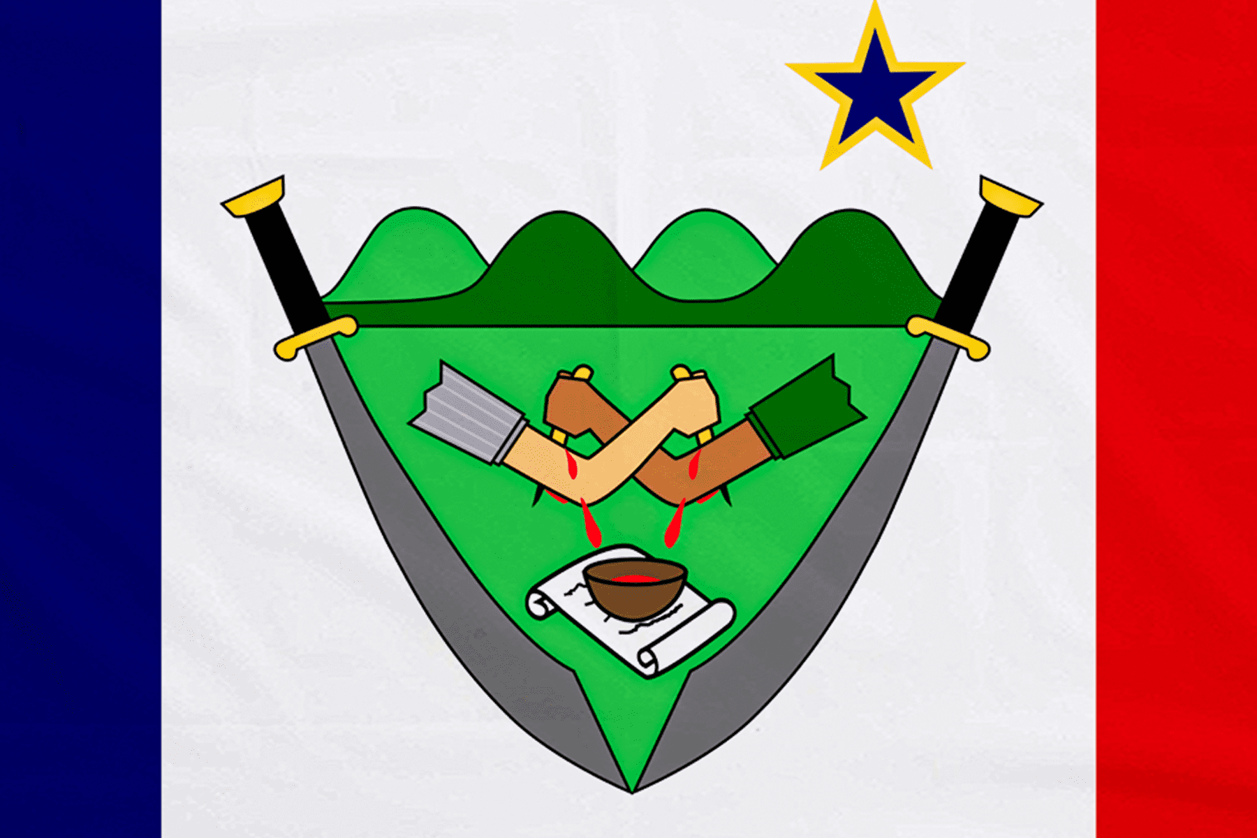 Bohol Province Philippines Flag with Rope & Toggle