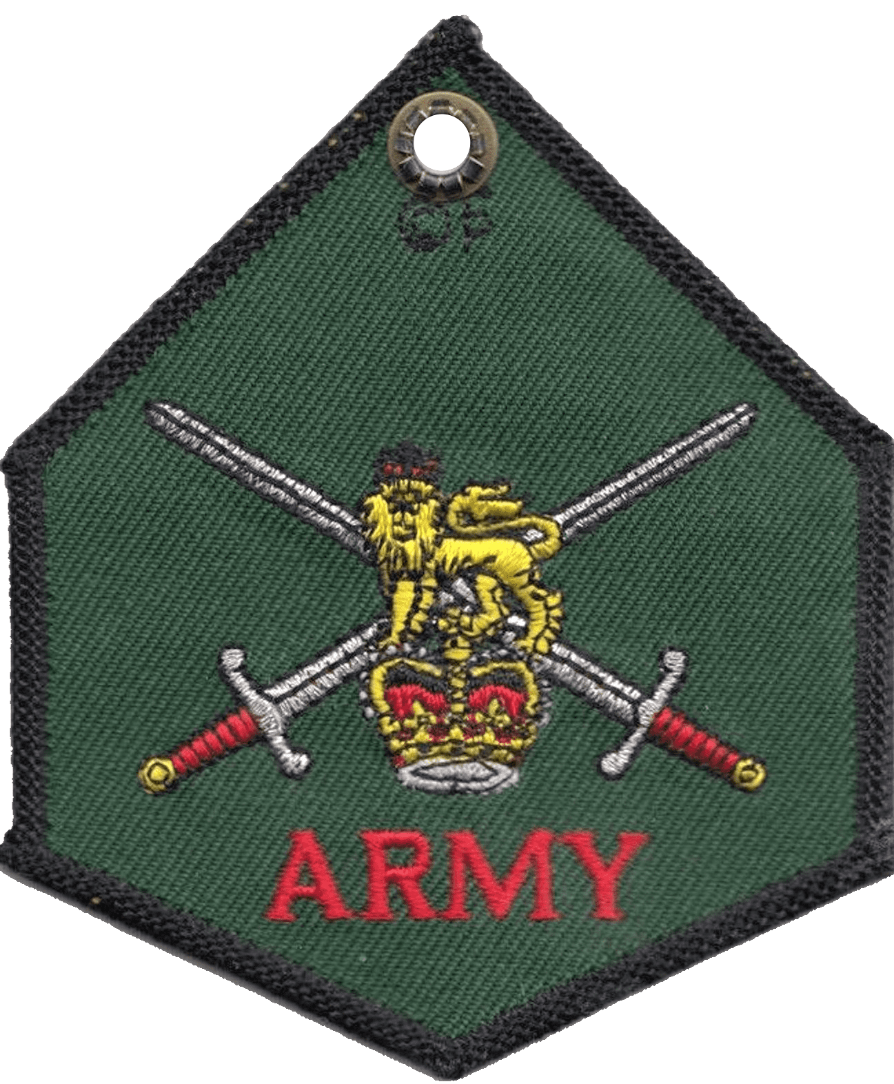 British Army Air Corps AAC Crest Double-Sided Embroidered Cloth Keyring