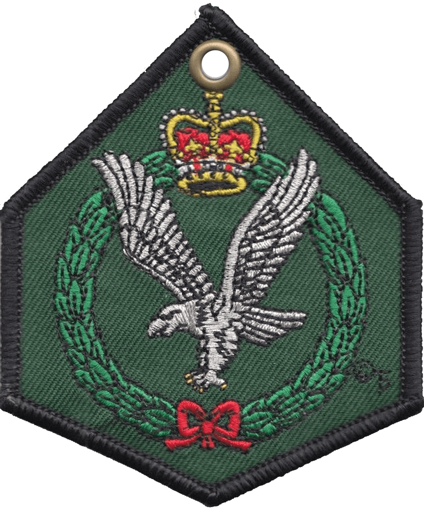 British Army Air Corps AAC Crest Double-Sided Embroidered Cloth Keyring