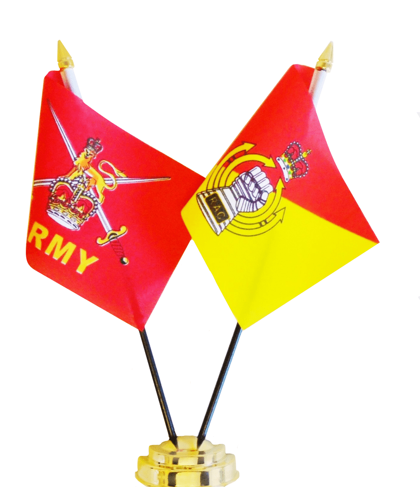 British Army and Royal Armoured Corps Friendship Table Flag