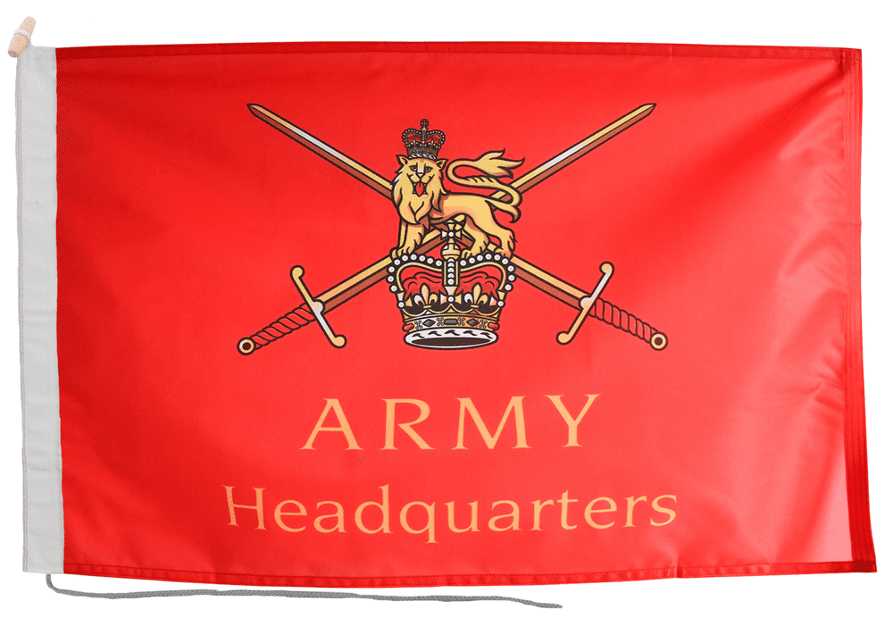 British Army HQ Flag with Rope & Toggle