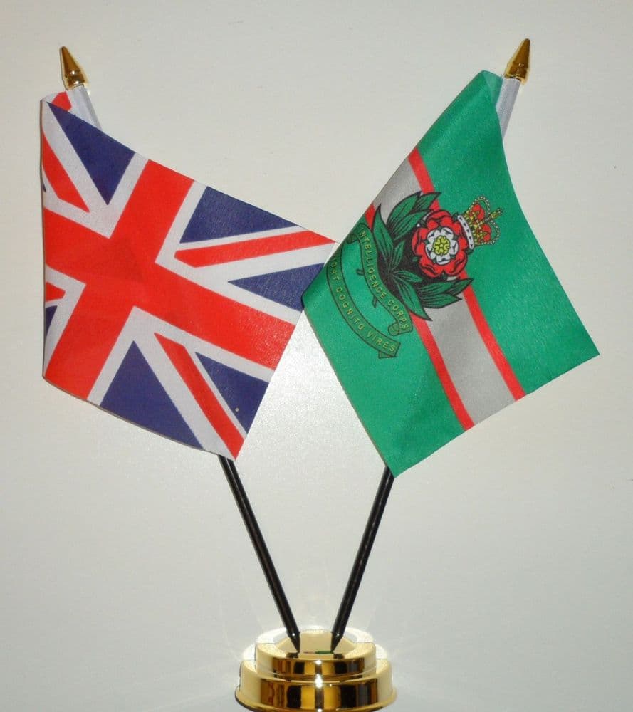 British Army Intelligence Corps and United Kingdom Friendship Table Flag