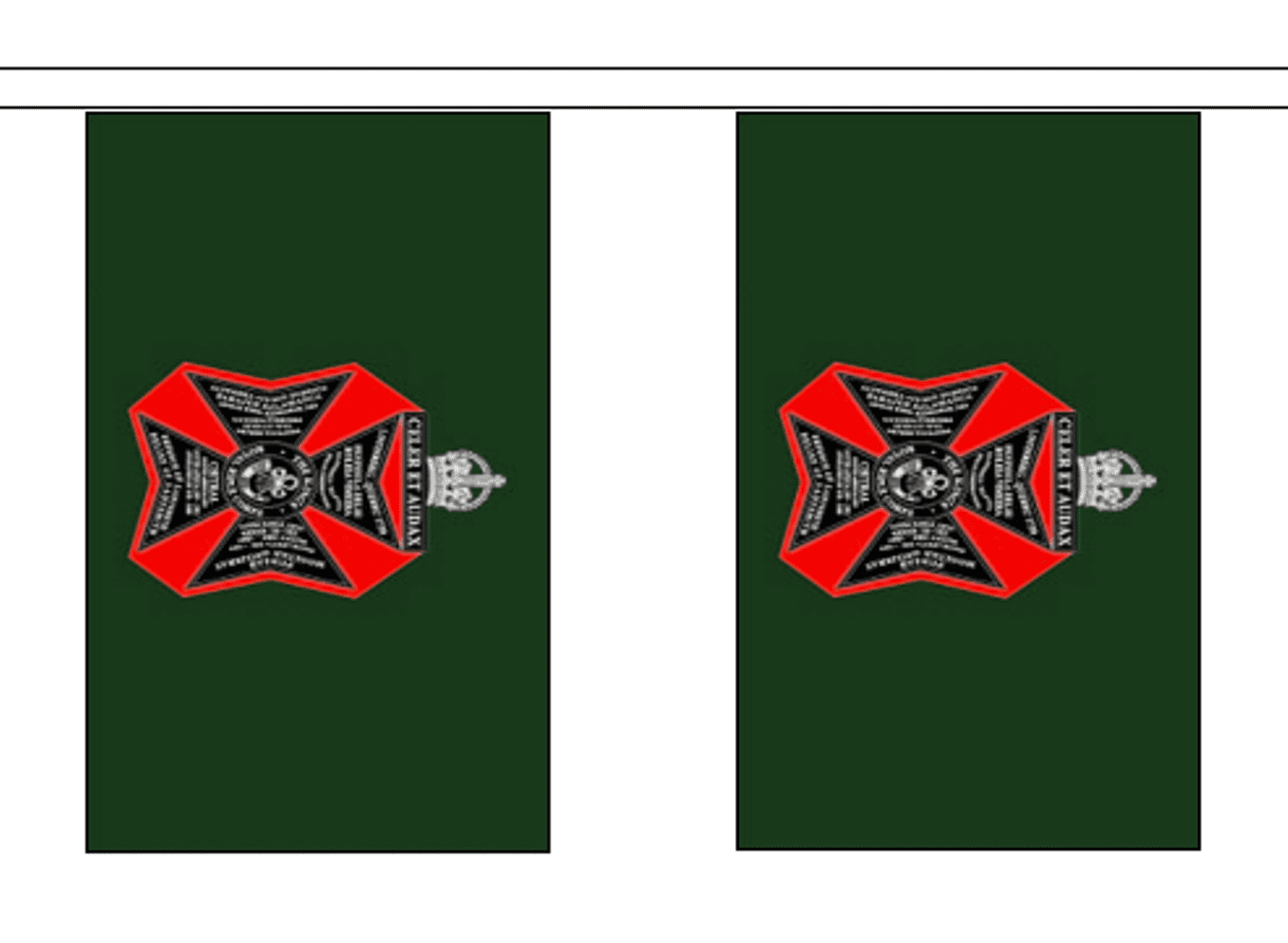 British Army - King s Royal Rifle Corps Flag 5m Bunting