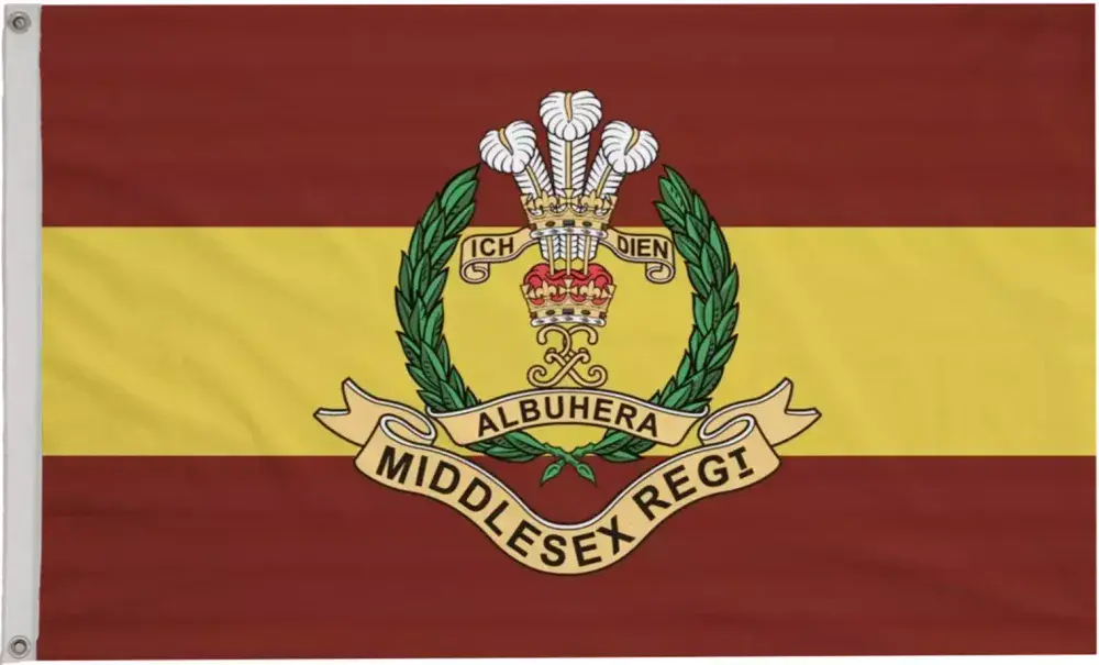 British Army Middlesex Regiment Polyester 5 x3 Flag