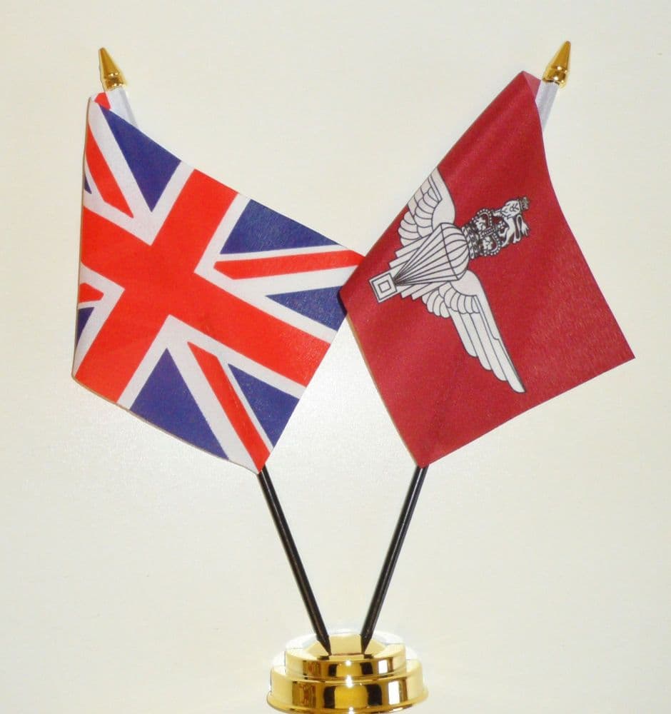 British Army Parachute Regiment and United Kingdom Friendship Table Flag
