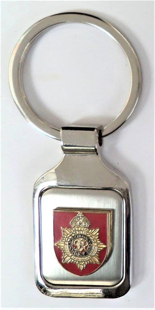 British Army Royal Army Service Corps Brushed Steel Key Fob - KM69