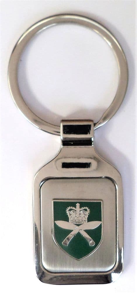 British Army Royal Gurkha Rifles Regiment Brushed Steel Key Fob - KM89