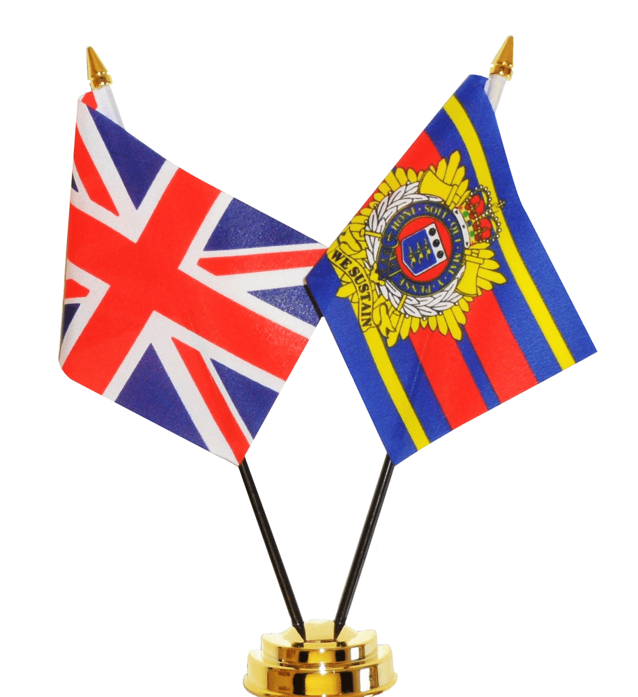 British Army Royal Logistic Corps and United Kingdom Friendship Table Flag