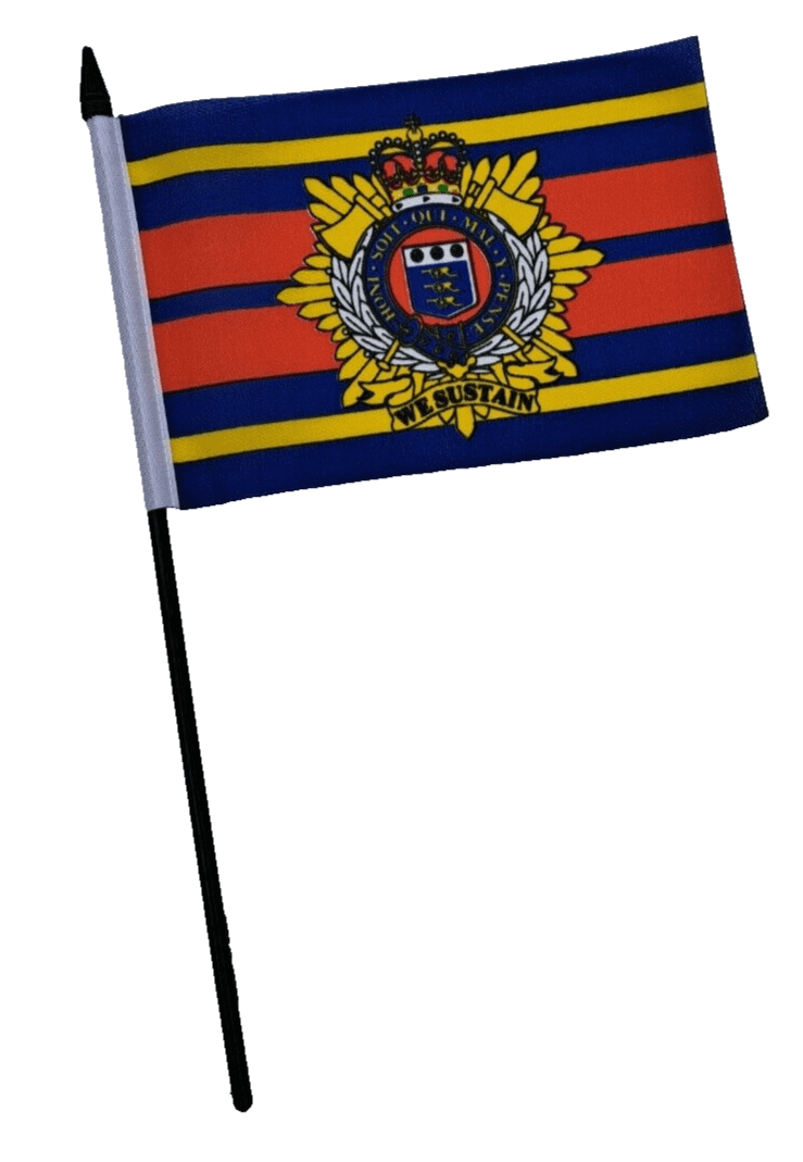 British Army Royal Logistic Corps Small Hand Waving Flag