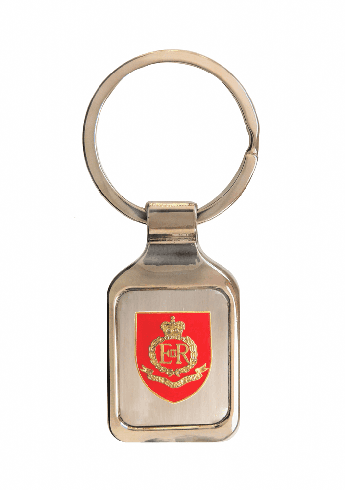 British Army Royal Military Police Brushed Steel Key Fob