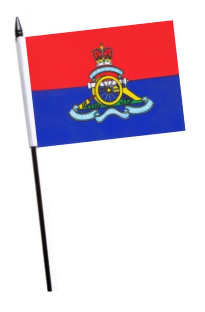British Army Royal Regiment of Artillery Small Hand Waving Flag