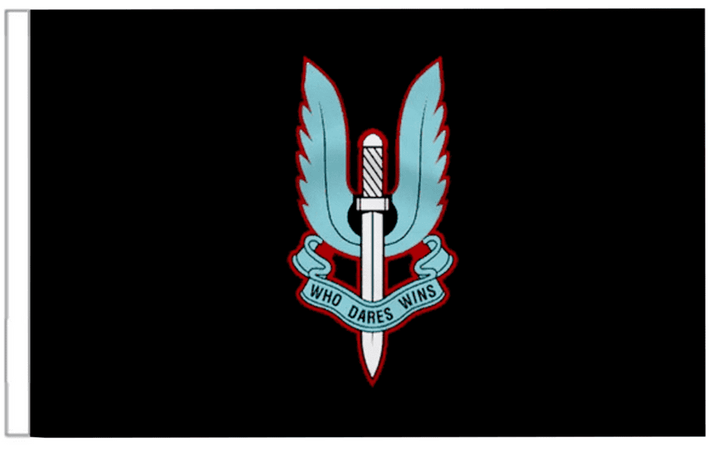 British Army SAS 18" x 12" 45cm x 30cm Sleeved Boat Flag