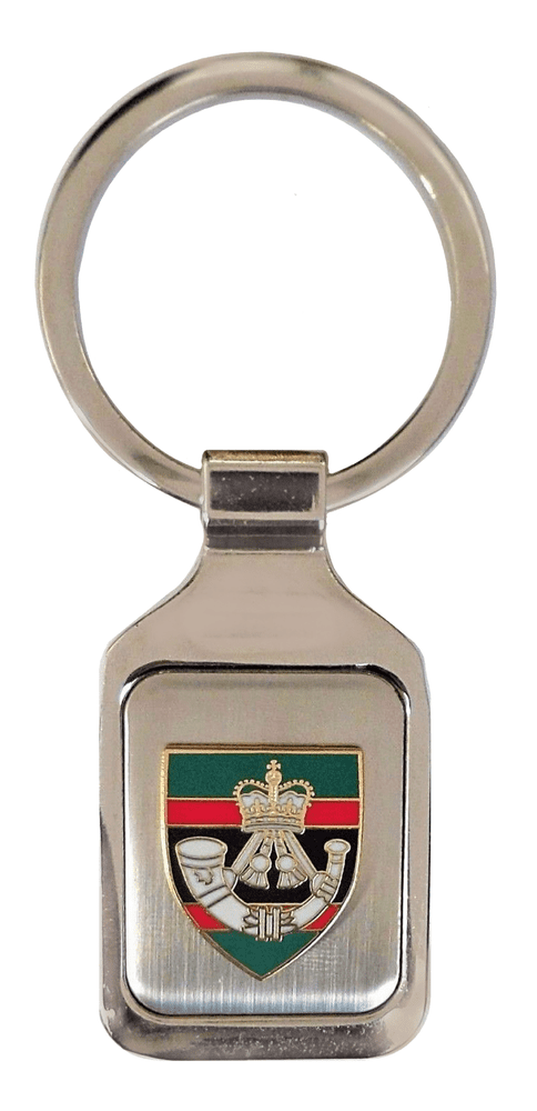 British Army The Rifles Brushed Steel Key Fob