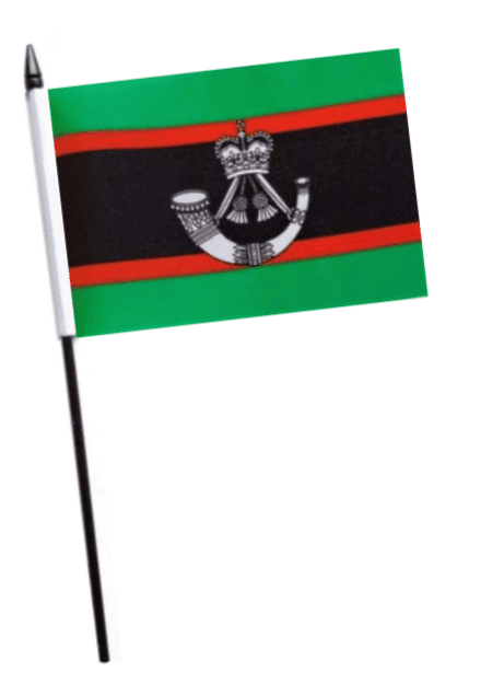 British Army The Rifles Regiment Small Hand Waving Flag