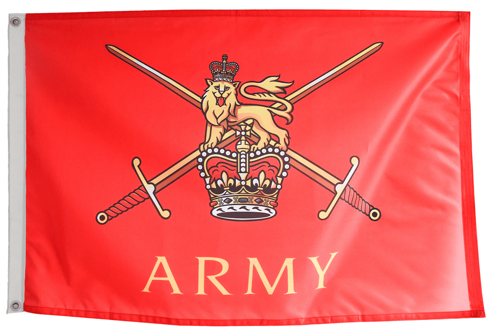 British Army Worded Flag with Eyelets
