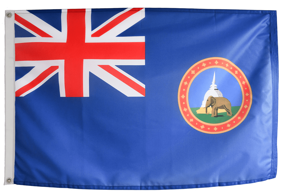 British Ceylon 1875 to 1948 Flag with Eyelets