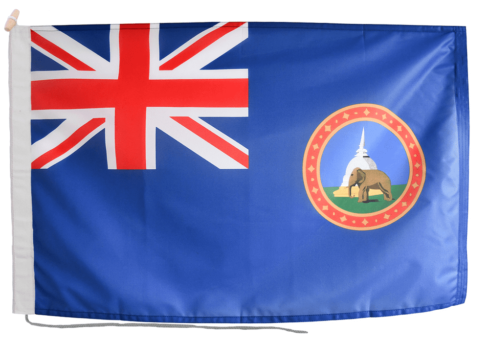 British Ceylon 1875 to 1948 Flag with Rope & Toggle