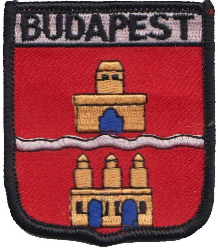 Budapest Hungary Shield Embroidered Patch a342
