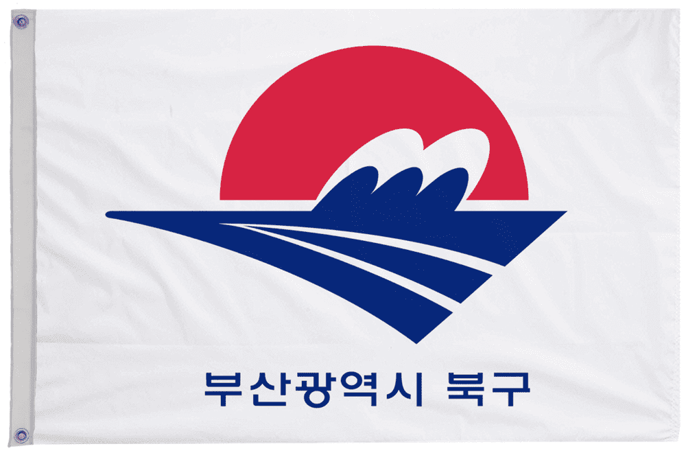 Buk District South Korea Flag with Eyelets