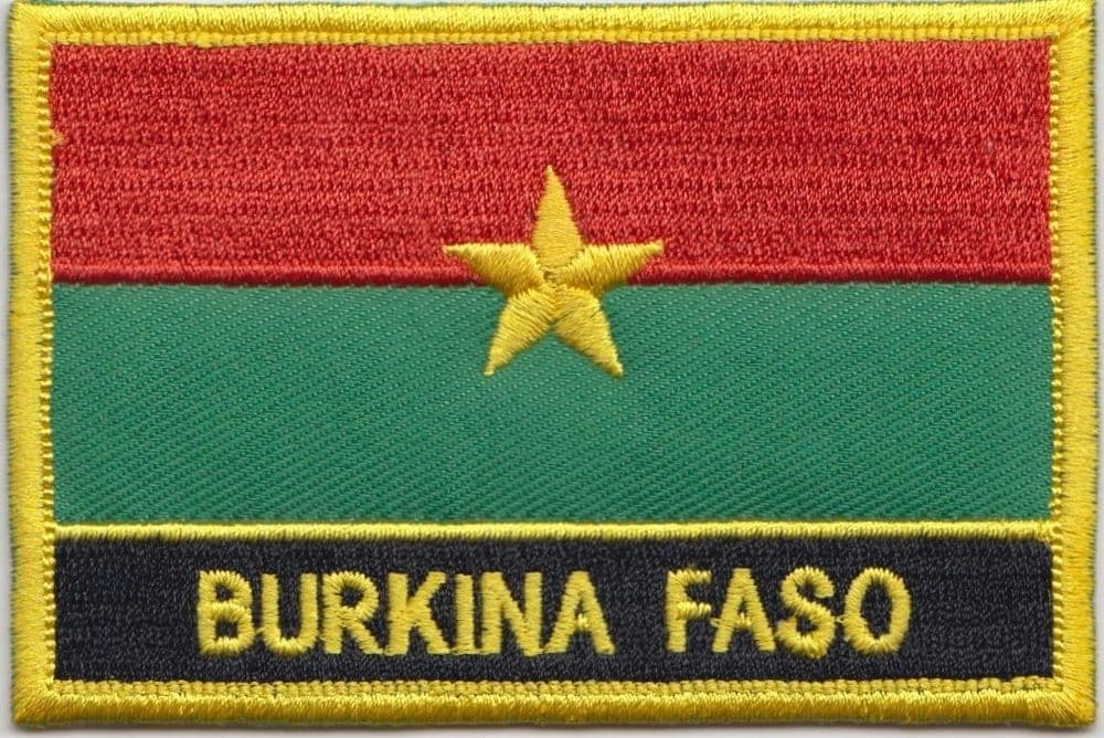 Burkina Faso Embroidered Rectangular Patch