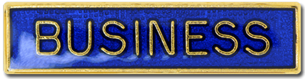 Business Small Bar Blue Pin Badge