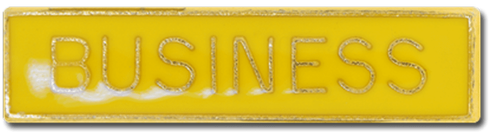 Business Small Bar Yellow Pin Badge
