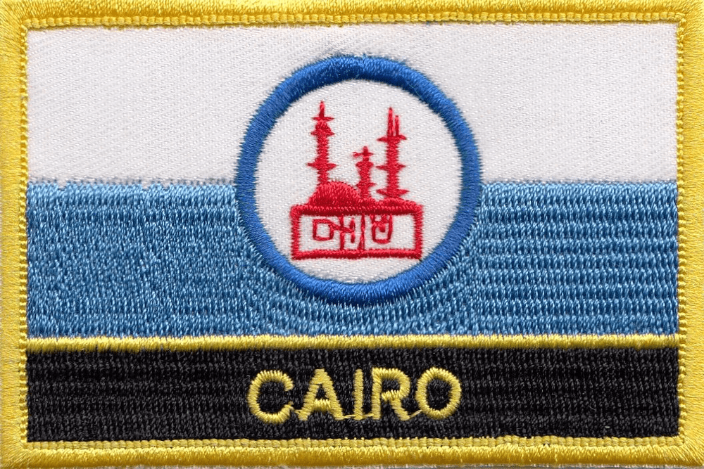Cairo Egypt Flag Embroidered Rectangular Patch