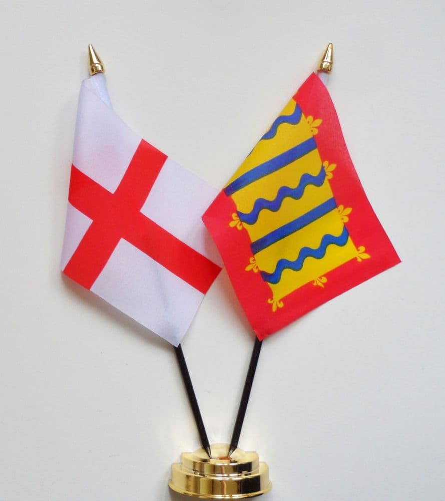 Cambridgeshire County and England Friendship Table Flag