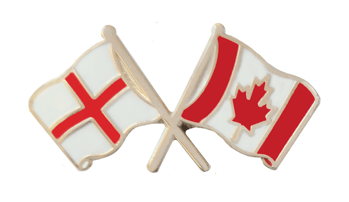 Canada and England Friendship Flag Pin Badge