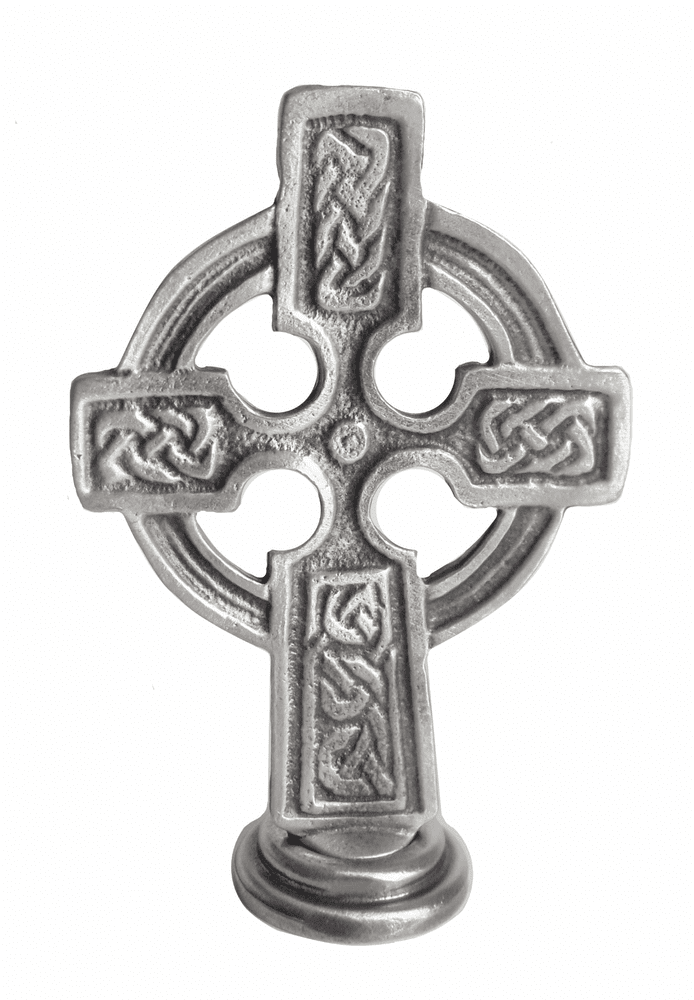 Celtic Sun Wheel Cross Pewter Ornament - AO5