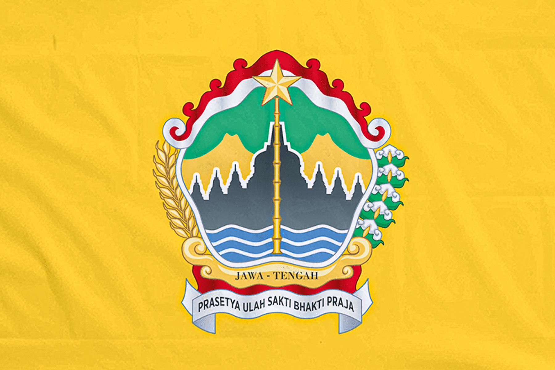 Central Java Province Indonesia Flag with Eyelets