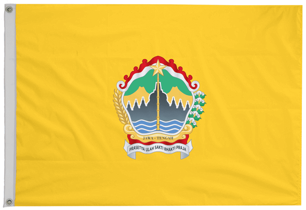 Central Java Province Indonesia Flag with Eyelets