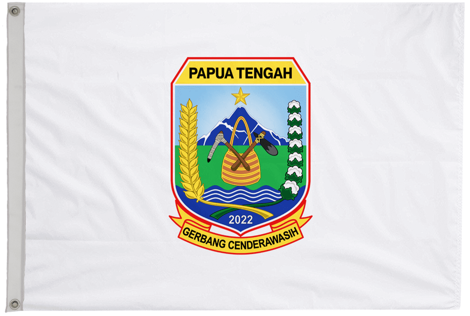 Central Papua Province Indonesia Flag with Eyelets