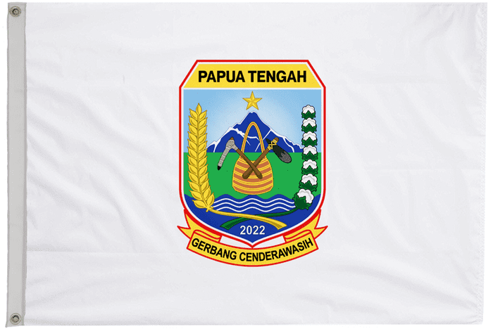 Central Papua Province Indonesia Flag with Eyelets