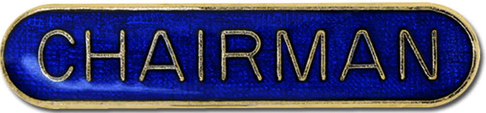 Chairman Rounded Bar Blue Pin Badge