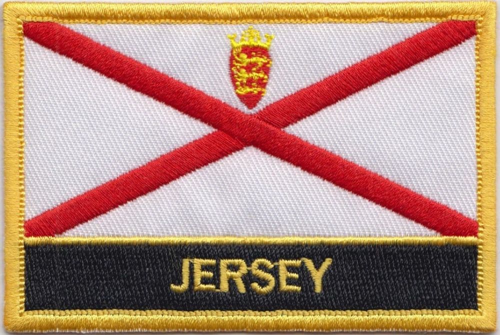 Channel Islands Jersey Flag Embroidered Rectangular Patch