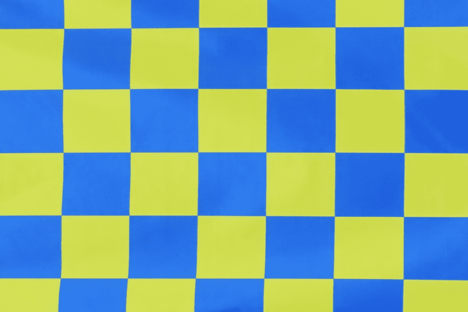 Check Blue and Yellow Flag with Eyelets