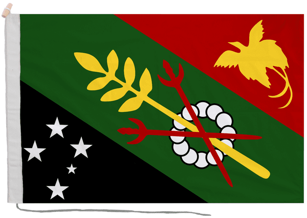 Chimbu Province Papua New Guinea Flag with Rope & Toggle
