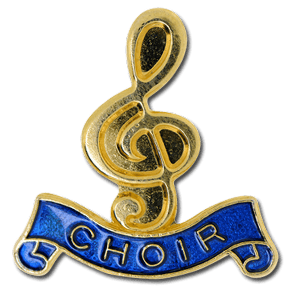 Choir Gold With Blue Enamel Pin Badge