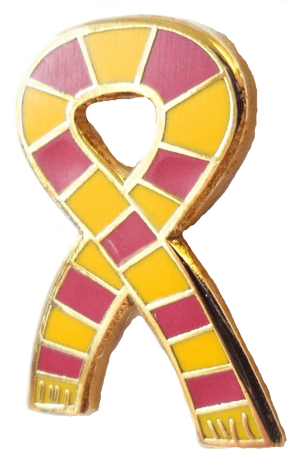 Claret and Amber Bar Scarf Pin Badge
