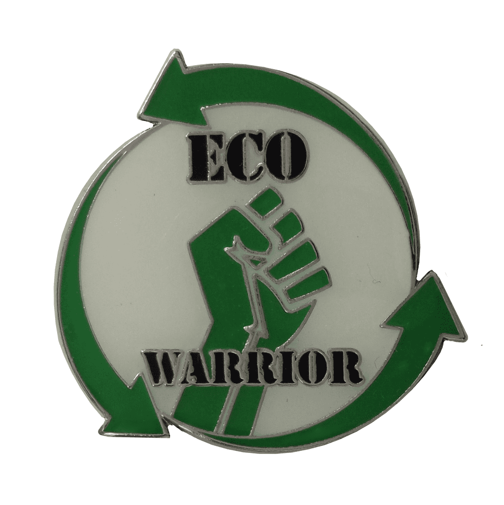Climate Change Eco Warrior Environmentalism Pin Badge