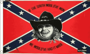 Confederate Hank Williams Polyester 5 x3 Flag