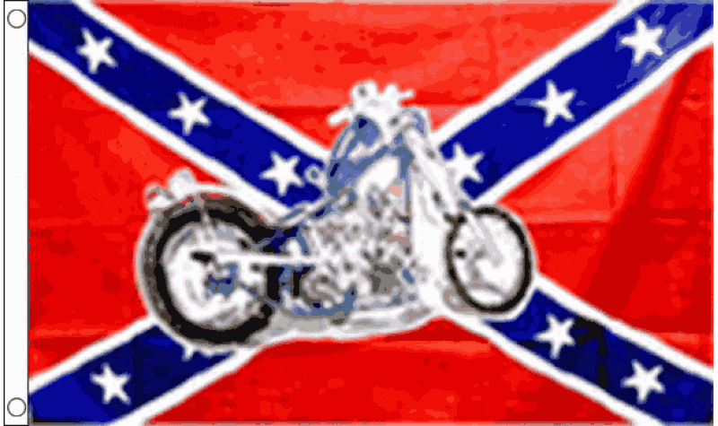 Confederate Motorcycle Polyester 5 x3 Flag
