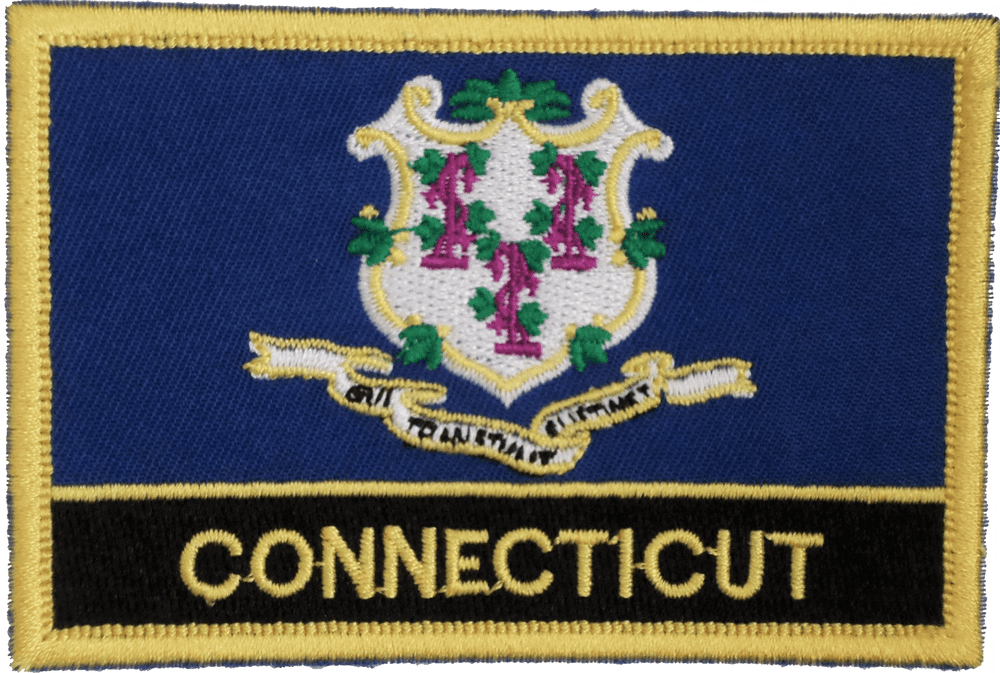 Connecticut Embroidered Rectangular Patch